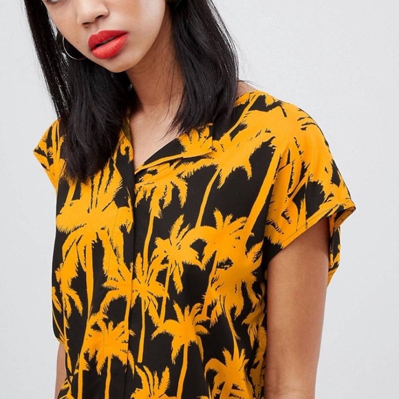 ASOS | Tops | Weekday Palm Top W Draw String | Poshmark